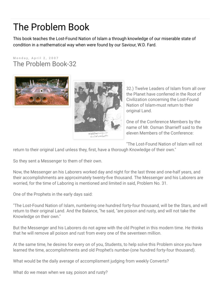 The Problem Book - The Problem Book-32 | PDF | Prophets And Messengers ...