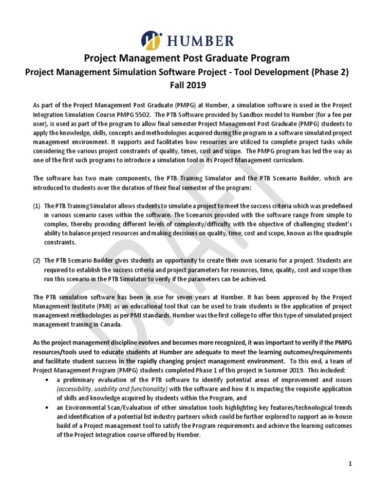Project Brief - Simulation Tool - Phase 2 | PDF | Project Management ...