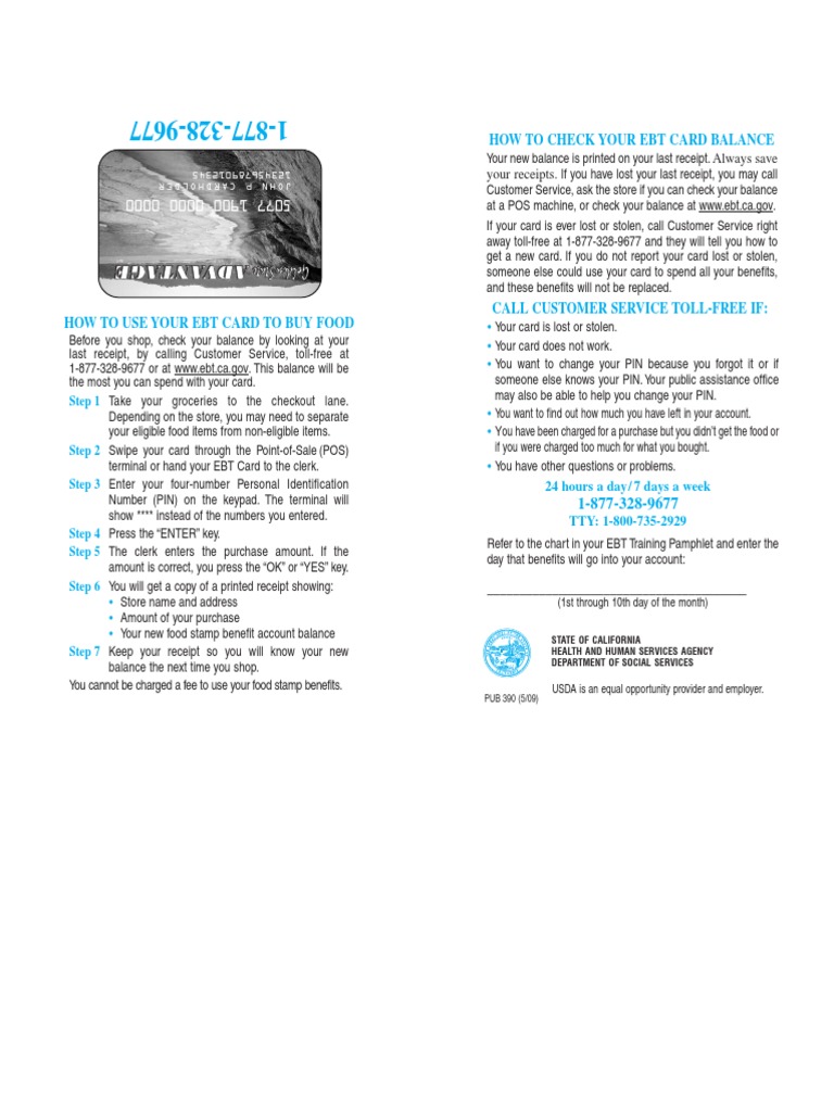 How To Use Your EBT Card | PDF | Point Of Sale | Financial Technology