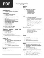MATHEMATICS 10 First Quarter Reviewer | PDF | Polynomial | Factorization