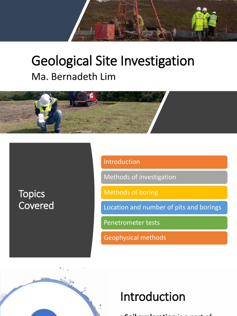 Geological Site Investigation | Download Free PDF | Drilling Rig | Drill