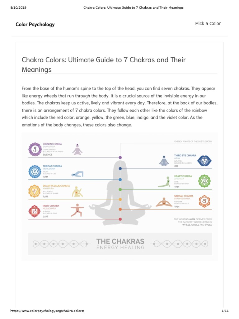 Ultimate Guide Chakras | Download Free PDF | Chakra | Color