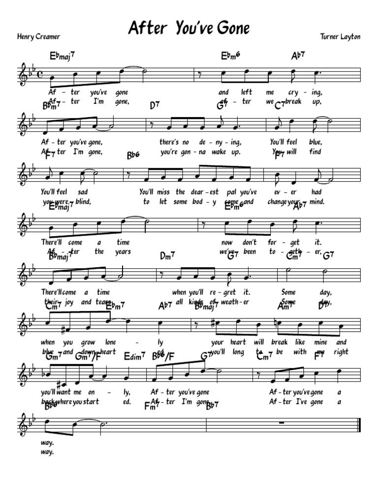 After Youve Gone | PDF | American Musicians