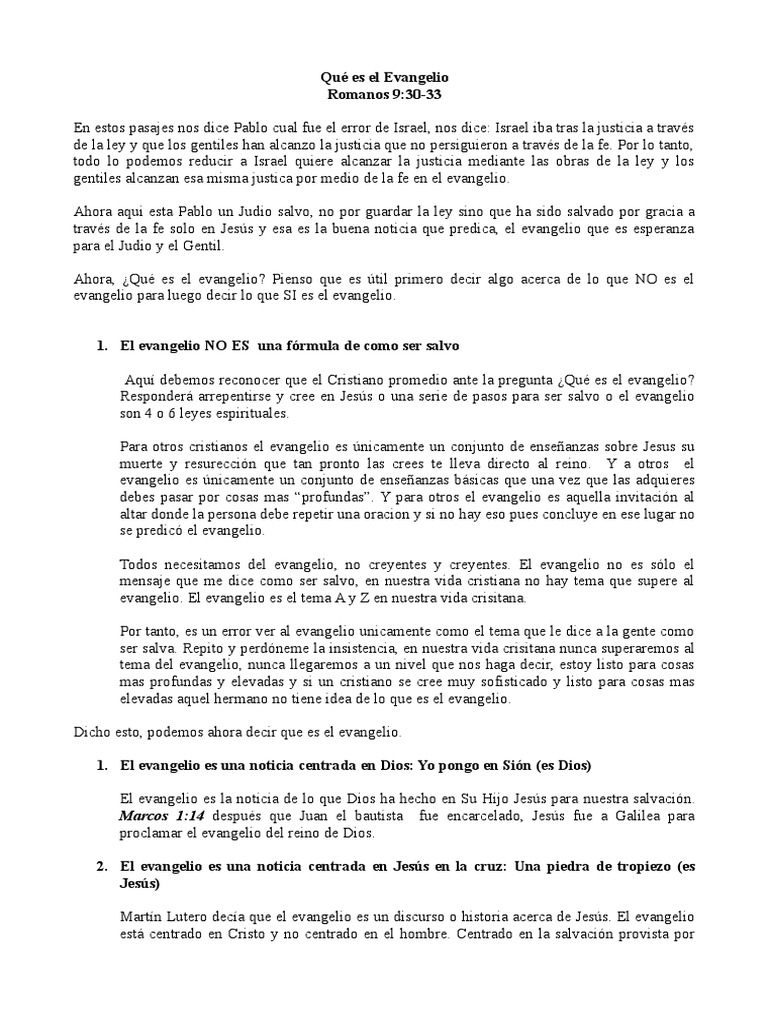 El Evangelio Predica | PDF | Evangelios | Jesús