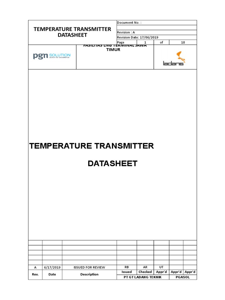 Temperature Transmitter Datasheet | PDF | Calibration | Pipe (Fluid ...