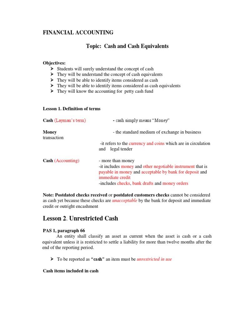 Financial Accounting 1 | PDF | Deposit Account | Cheque