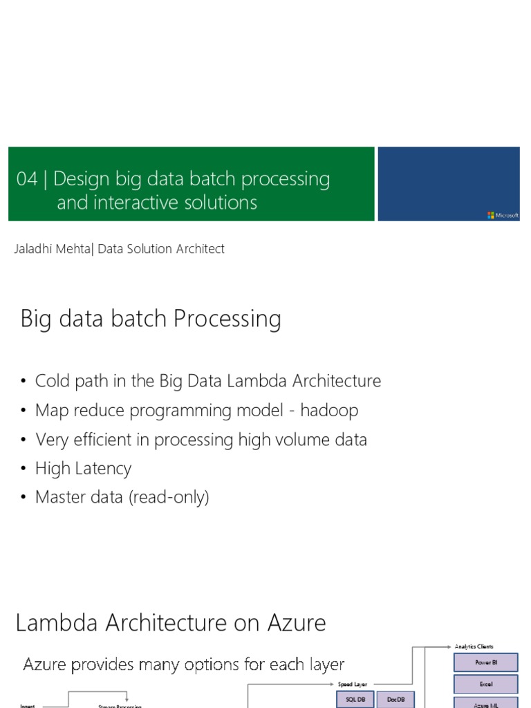 Exam 70-445 Prep | PDF | Apache Hadoop | Map Reduce
