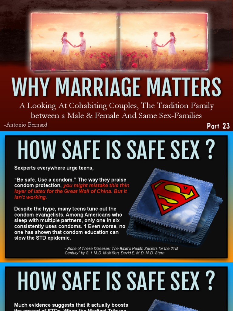 WHY MARRIAGE MATTERS - A Looking at Cohabiting Couples, The Tradition ...