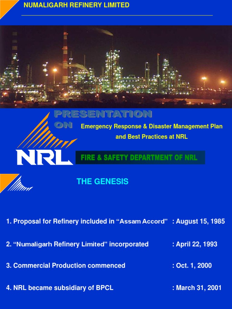 Emergency Response & Disaster Management Plan and Best Practices at NRL ...