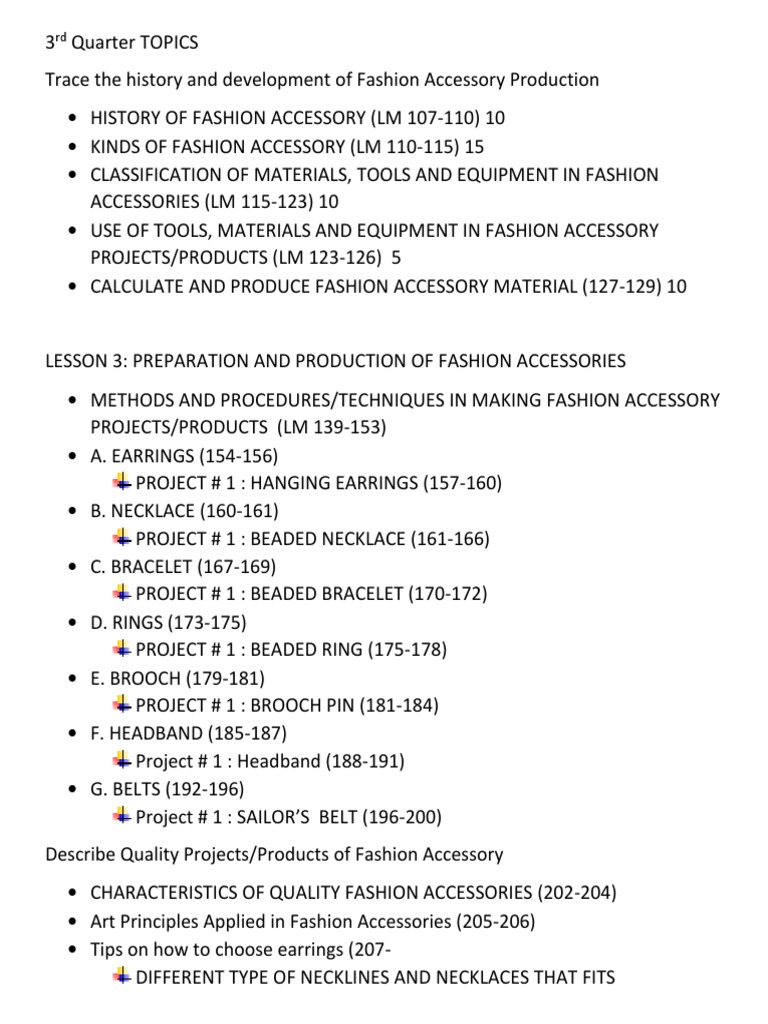 Fashion Accessory Crafting Guide | PDF | Technology & Engineering ...