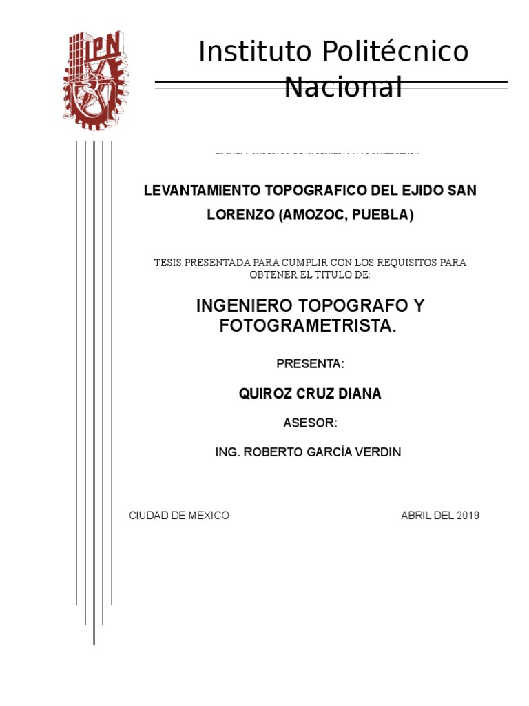 Proyecto Terminal | PDF | Topografía | Mapa