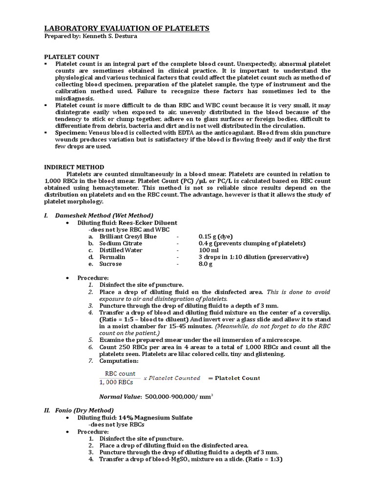 Laboratory Evaluation of Platelets: An In-Depth Guide to Platelet ...