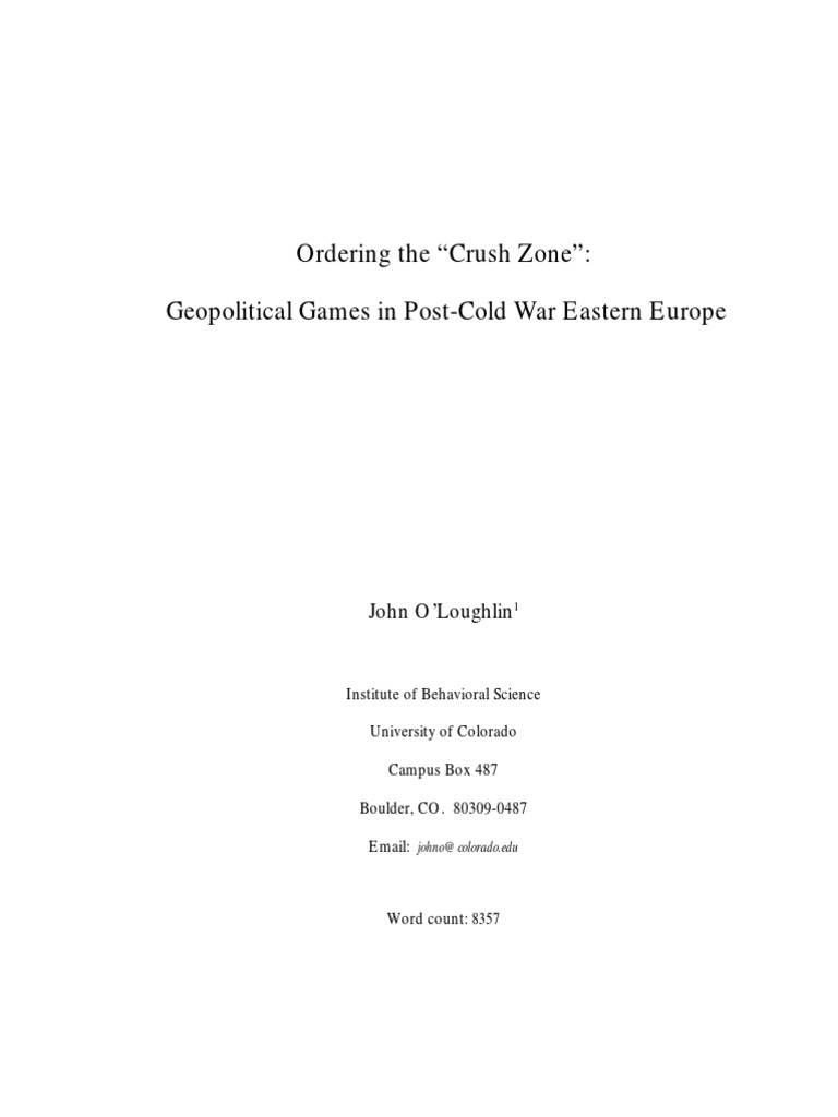 Geopolitics in The Post Cold War | PDF | Geopolitics | Nato