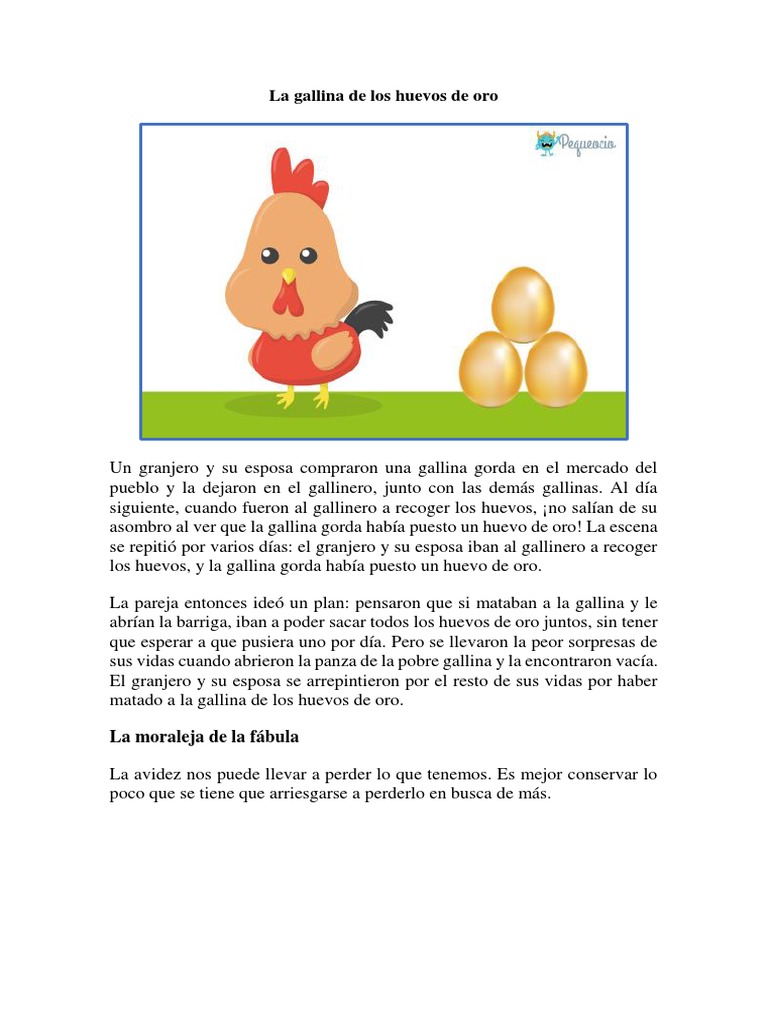 La Gallina de Los Huevos de Oro | PDF