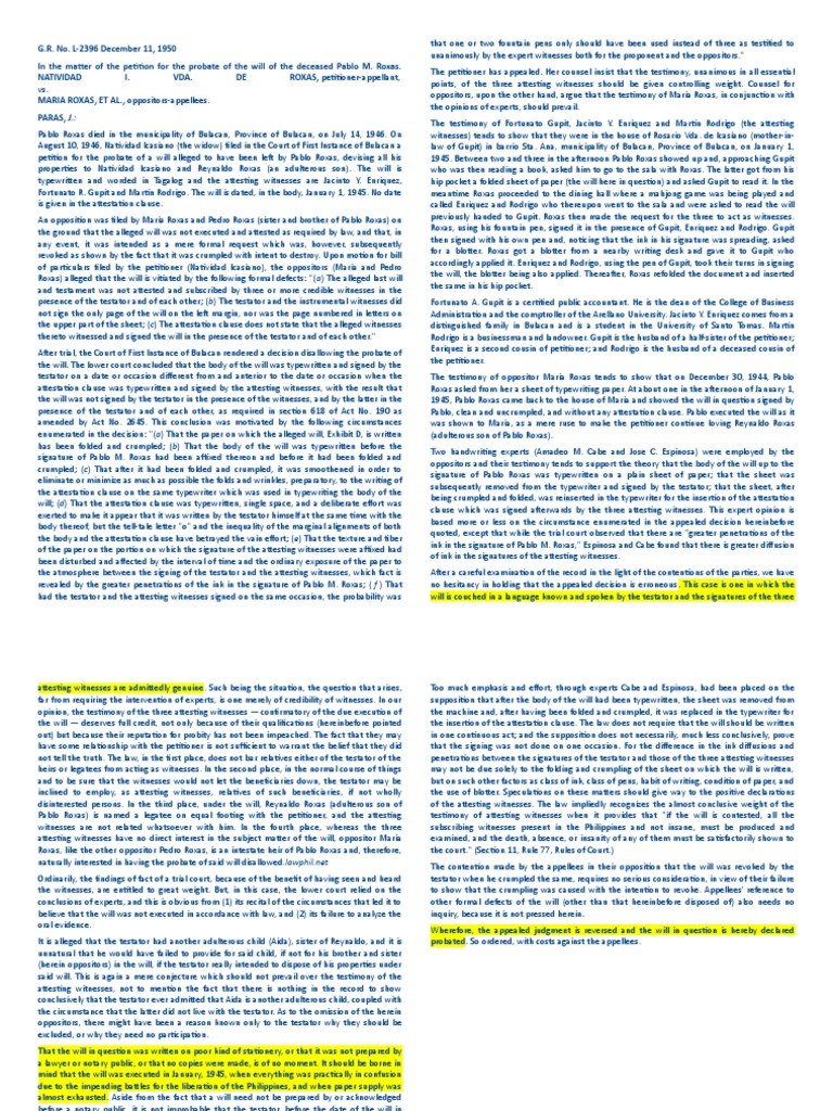 Succession P3 Full Text | PDF | Will And Testament | Probate