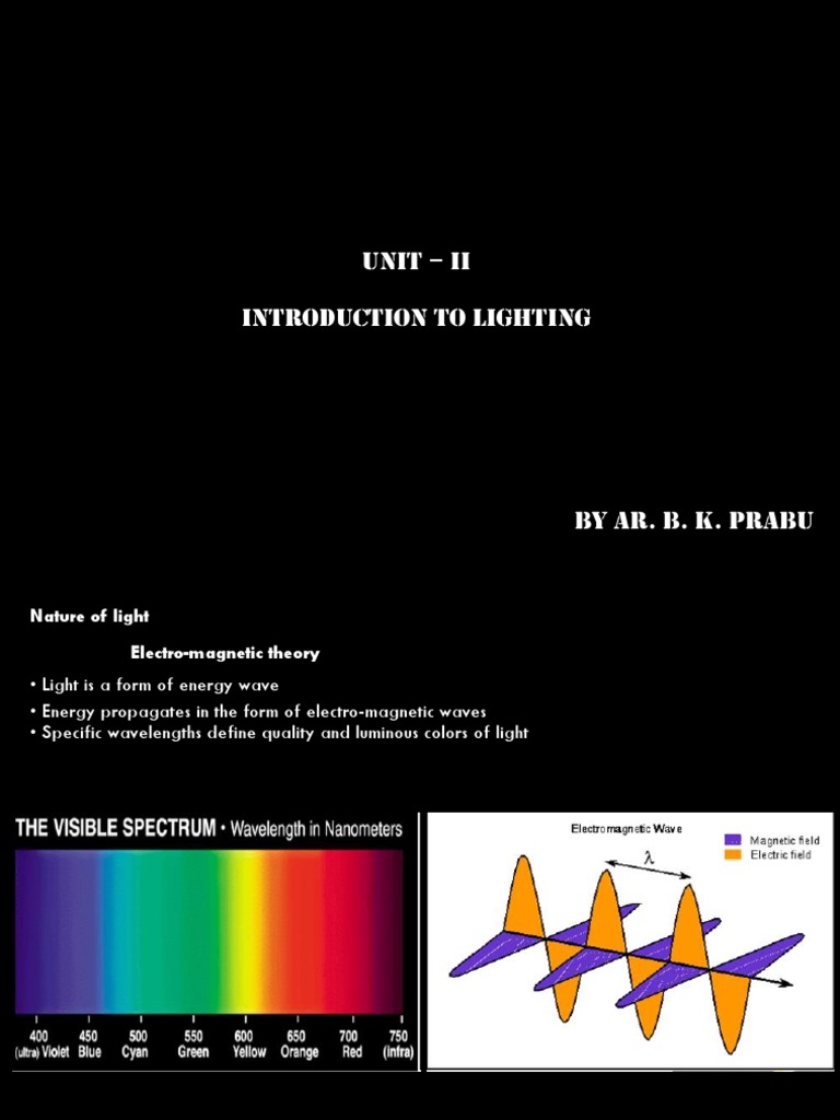 Unit - Ii Introduction To Lighting | PDF | Light | Waves