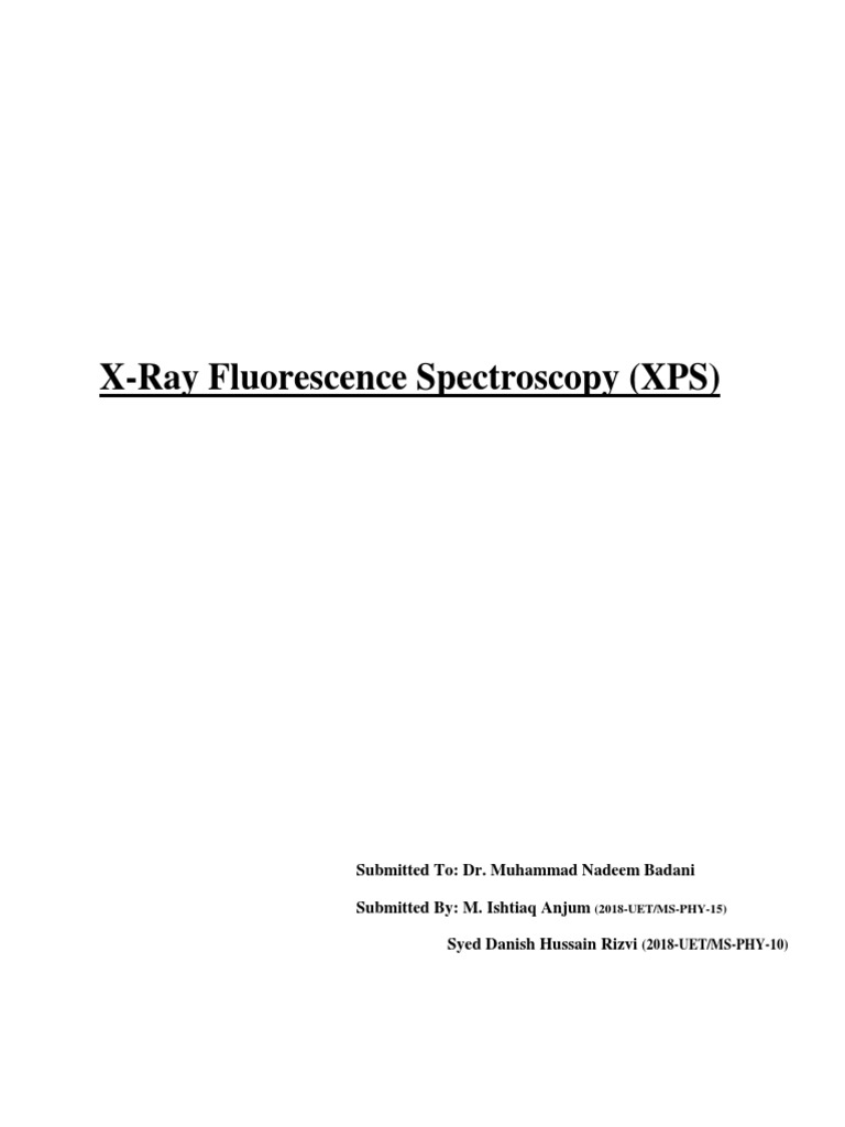 XRF Report PDF | PDF | Emission Spectrum | X Ray