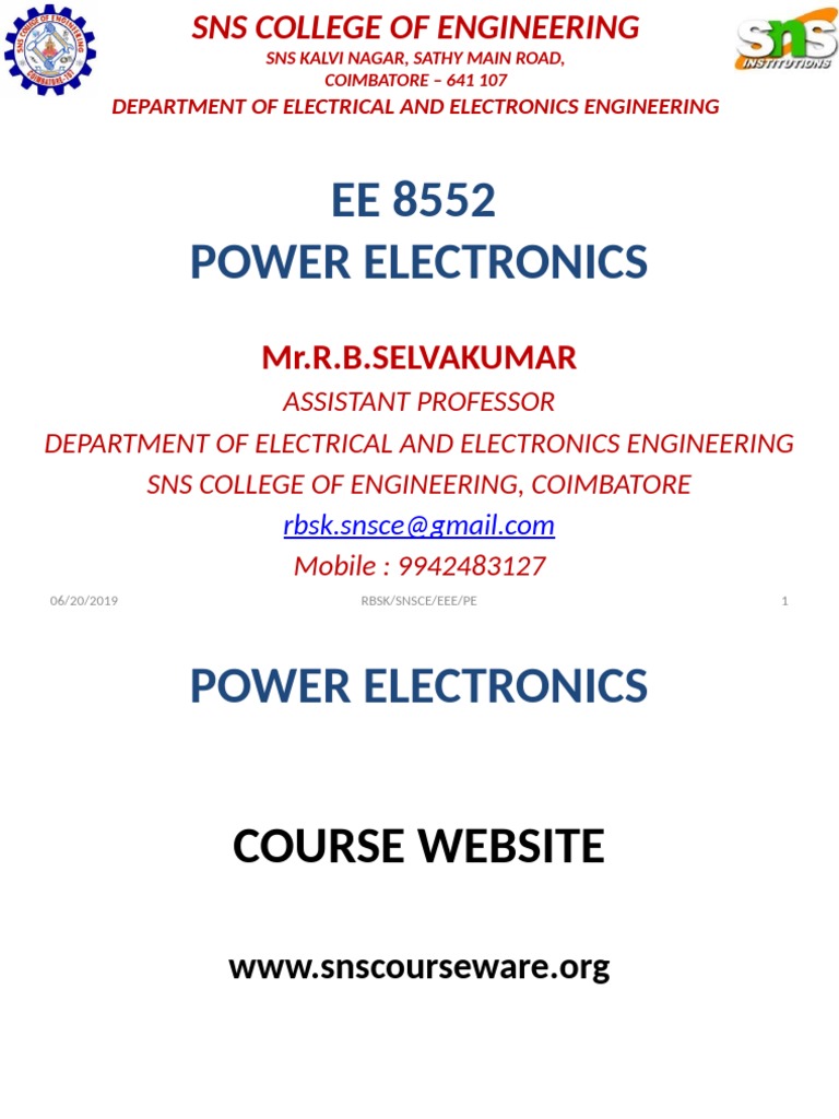 Power Electronics | PDF | Power Electronics | Power Inverter