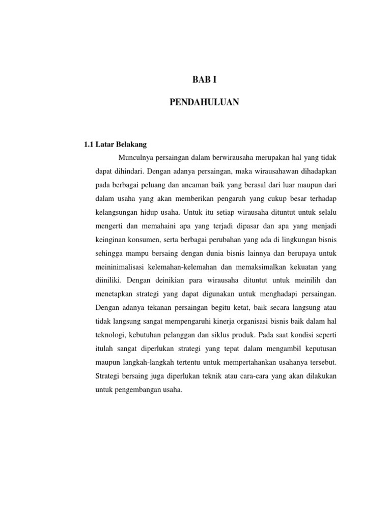 Contoh Proposal Kewirausahaan | PDF