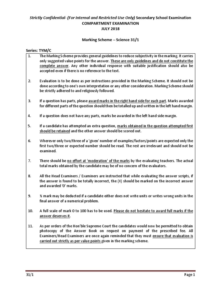 Ms Science Set 1 Comptt 2018 | PDF | Redox | Oxygen
