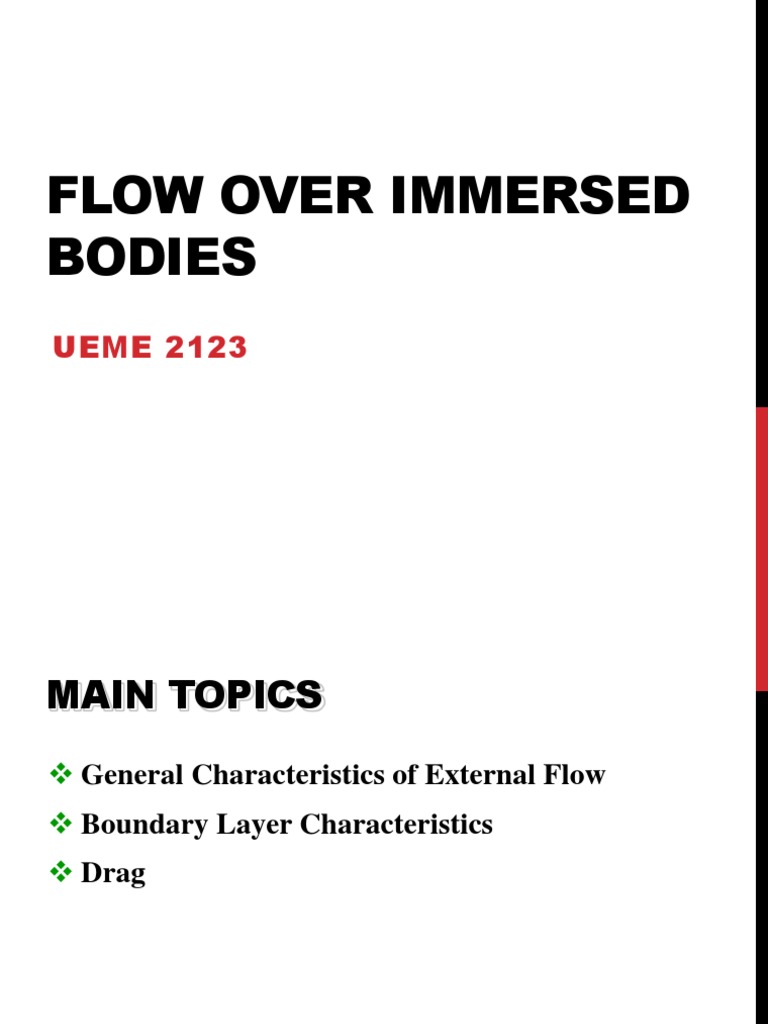 Chapter 9 - Flow Over Immersed Bodies | PDF | Boundary Layer | Drag (Physics)