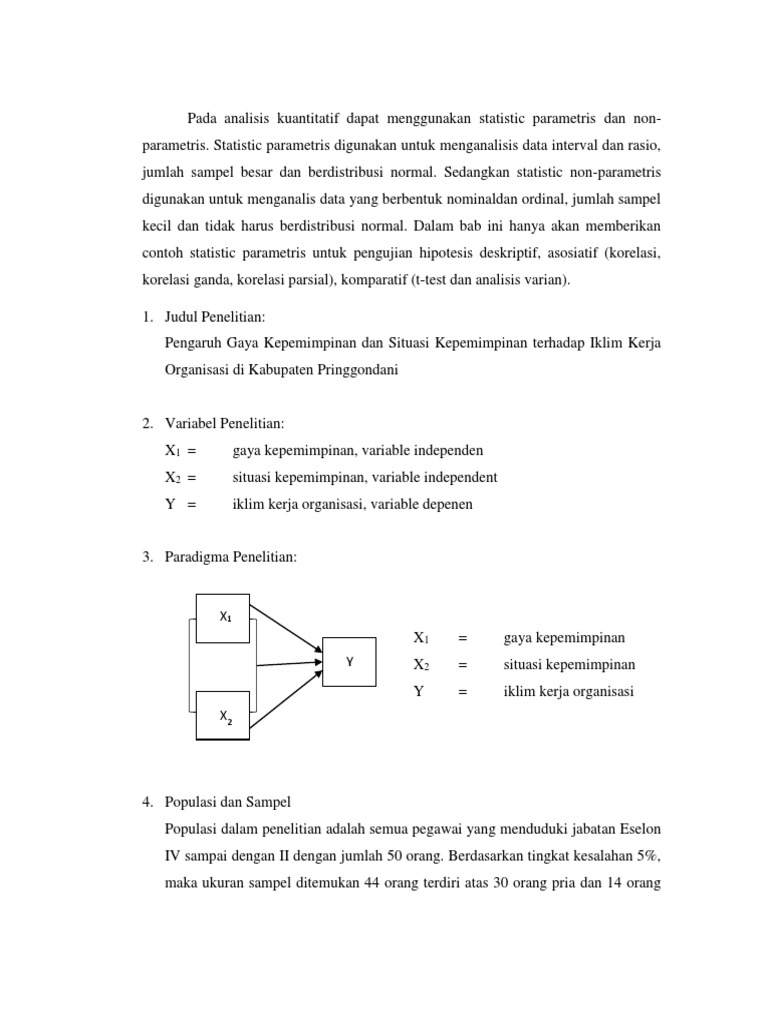 Contoh Analisis Hipotesis Metodologi Penelitian | PDF