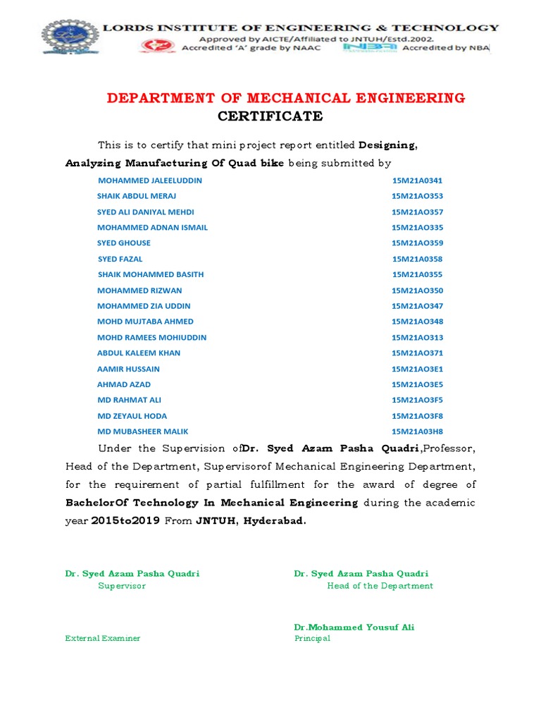 2.certificate Major Project