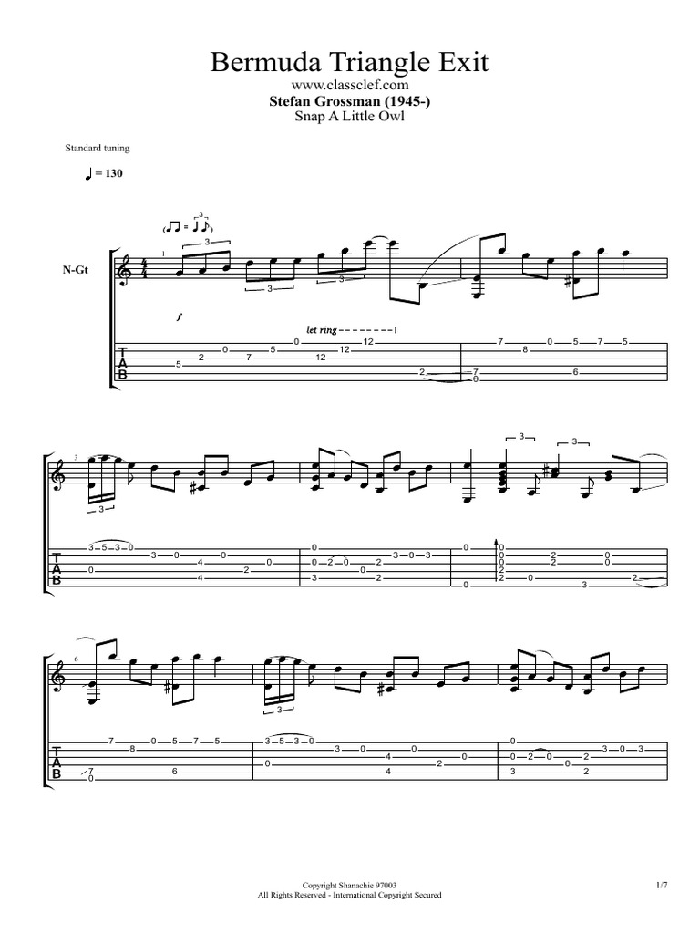 Bermuda Triangle Exit by Stefan Grossman | PDF | Guitars | Guitar ...