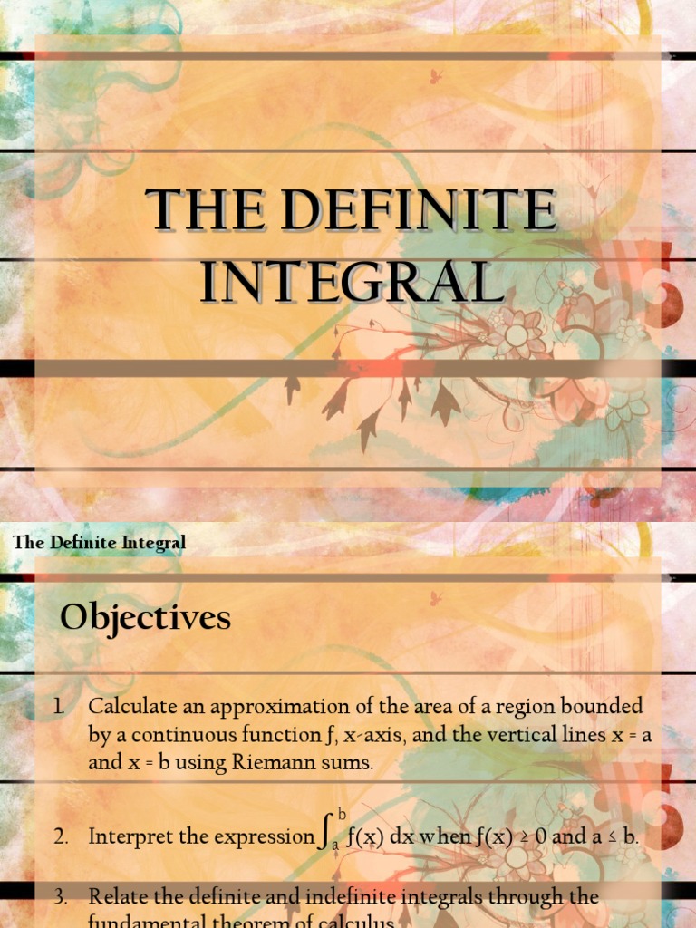 Definite Integral | PDF | Integral | Calculus