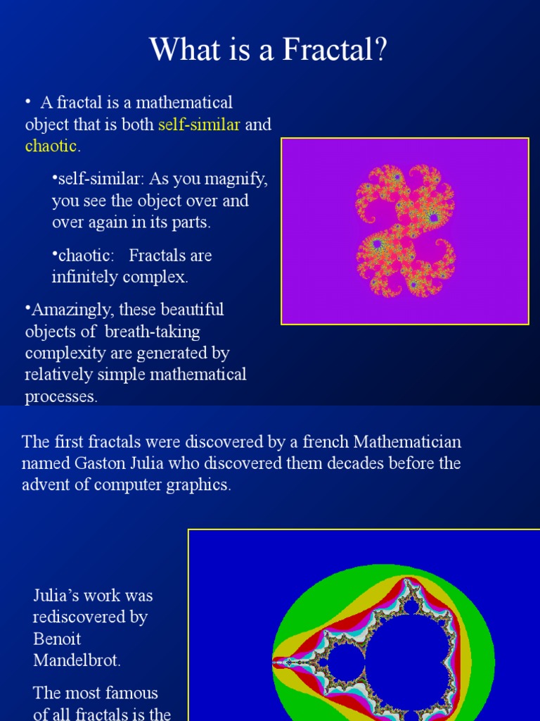 What Is A Fractal?: Self-Similar Chaotic | PDF | Fractal | Geometric Shapes