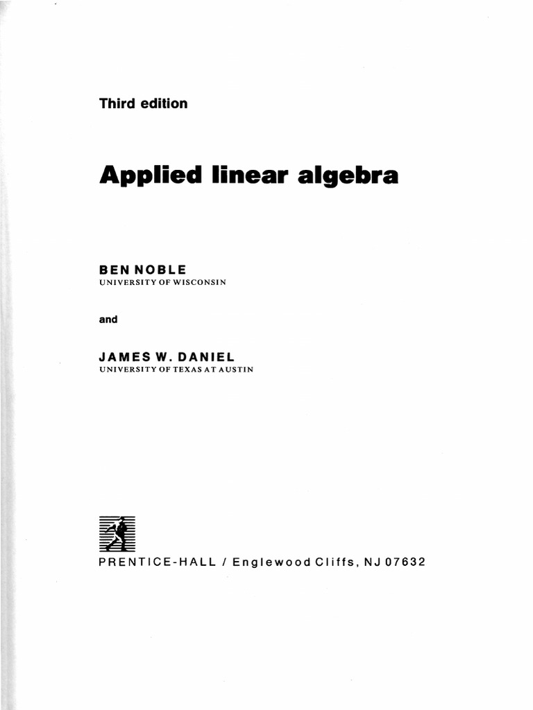 Applied Linear Algebra: Third Edition | PDF | Eigenvalues And ...