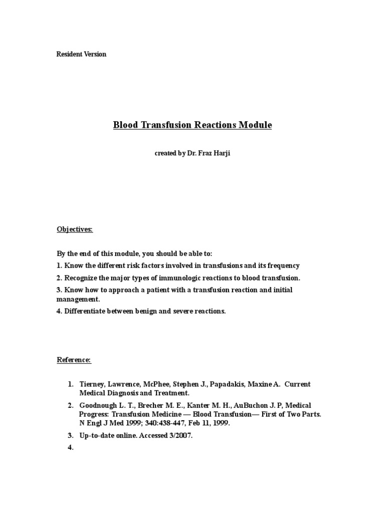 Blood Transfusion Notes.. | PDF | Blood Transfusion | Tissue (Biology)