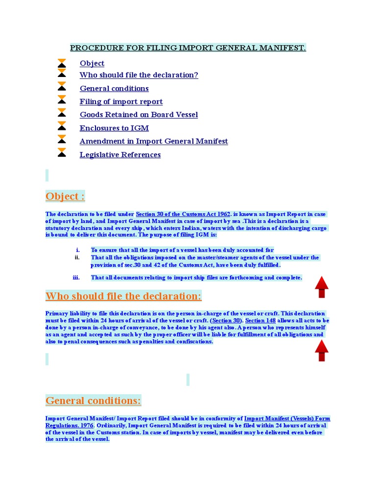 IGM Filing | PDF | Customs | Invoice