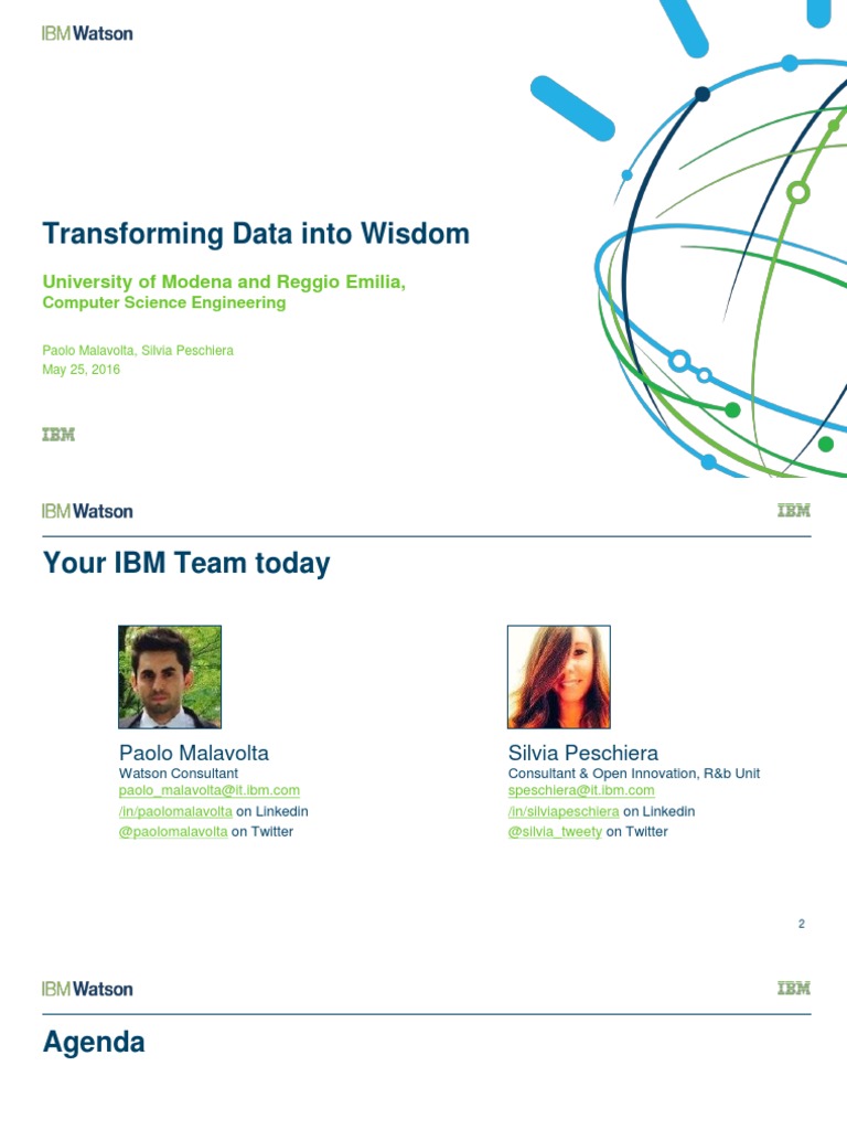 Transforming Data Into Wisdom | PDF | Watson (Computer) | Cloud Computing