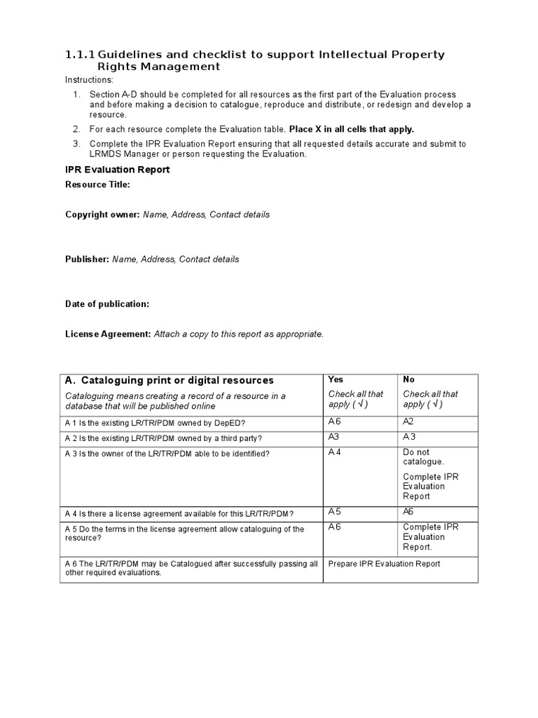 Intellectual Property Rights Management | PDF | Intellectual Property ...