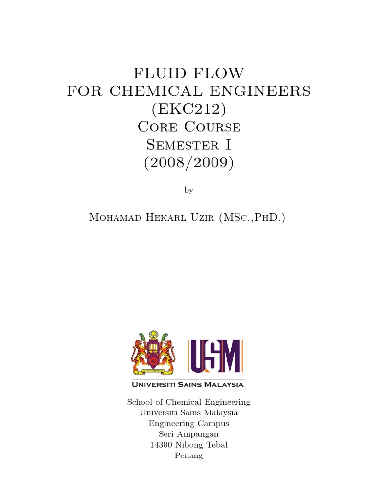 Che 321 Lecture Note PDF | PDF | Viscosity | Fluid Dynamics
