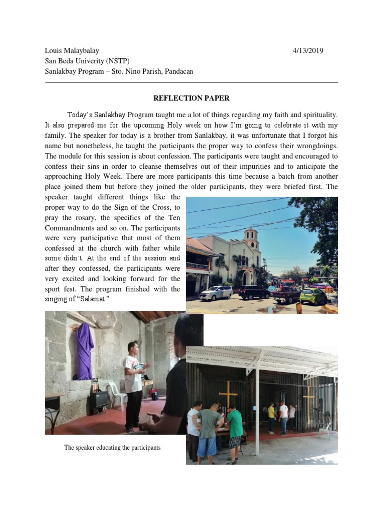 Reflection Paper: The Speaker Educating The Participants | Download ...