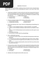 Abnormal Psychology | PDF | Mental Disorder | Mania