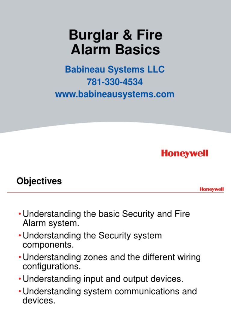 Burglar & Fire Alarm Basics: Babineau Systems LLC 781-330-4534 | PDF ...