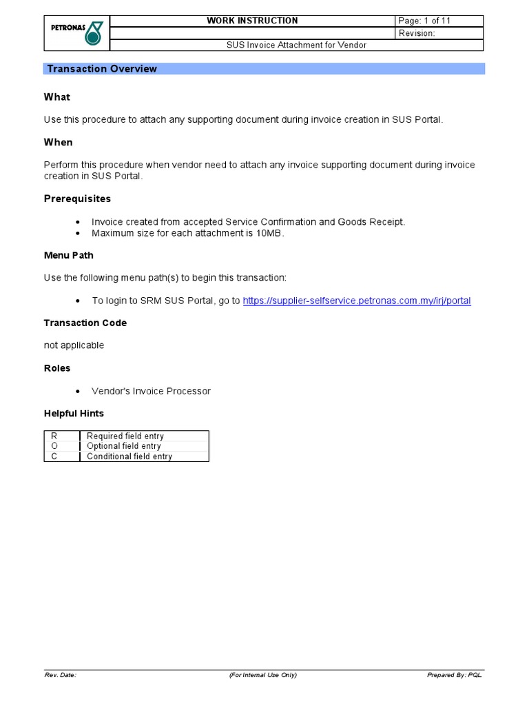 Sus Invoice Attachement For Vendor | PDF | Invoice | Receipt
