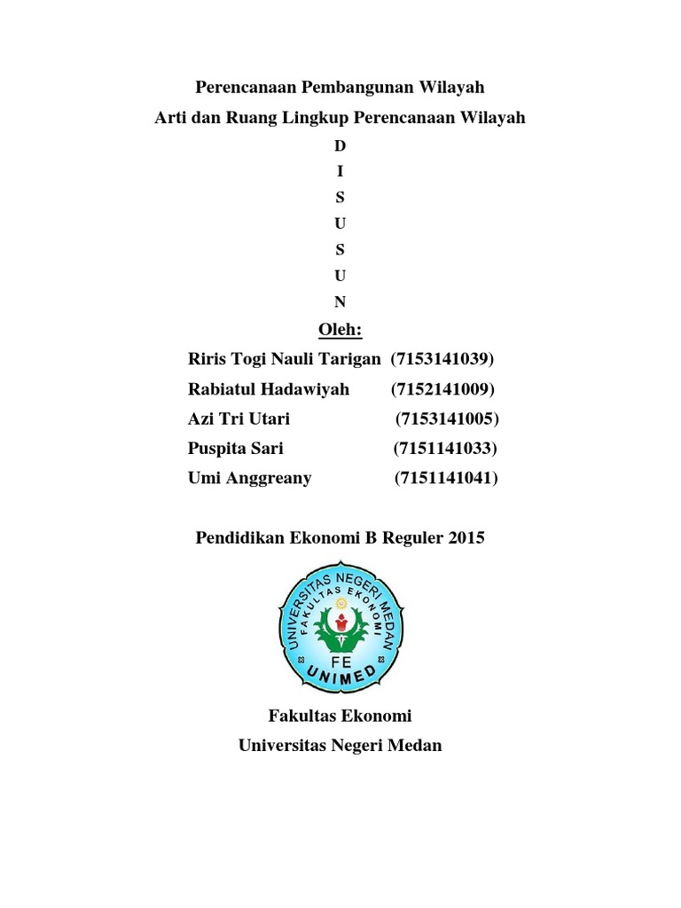 Contoh Cover Unimed Fe | PDF