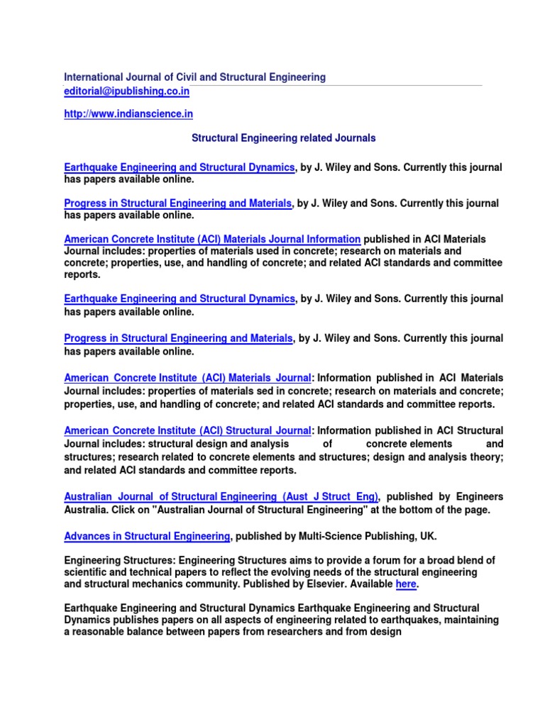 International Journal of Civil and Structural Engineering | PDF ...