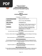 CHED CMO On Bachelor of Science in Entrepreneurship | PDF ...