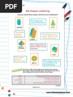 Solid Shapes Worksheet Class 3 | PDF