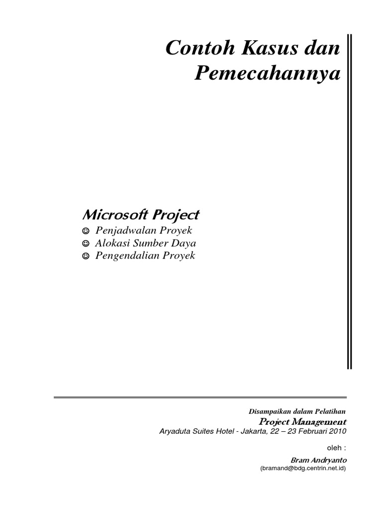 Contoh Proyek dengan Microsoft Project | PDF