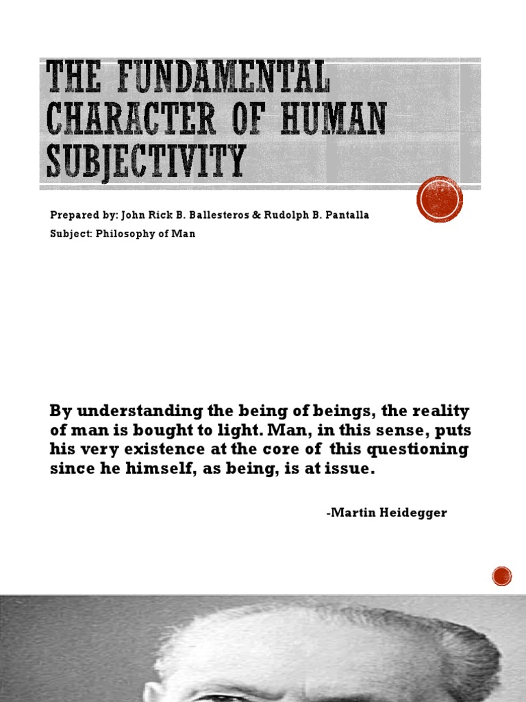 The Fundamental Character of Human Subjectivity | PDF | Metaphilosophy ...