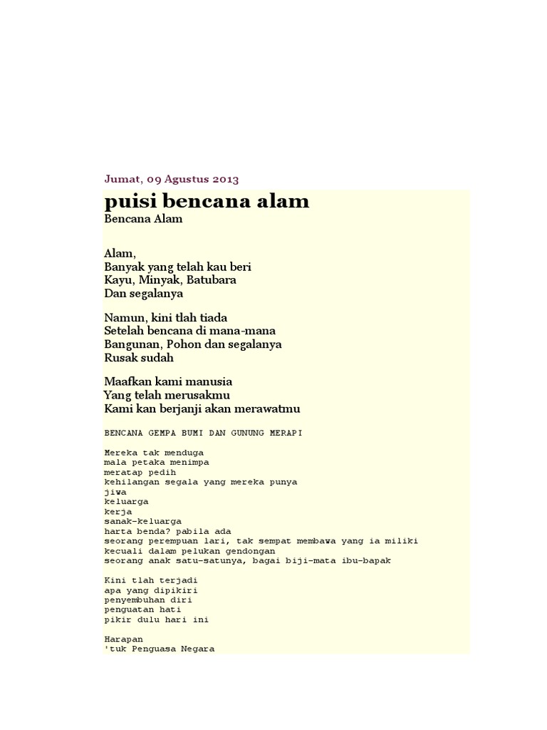Puisi | PDF | Puisi