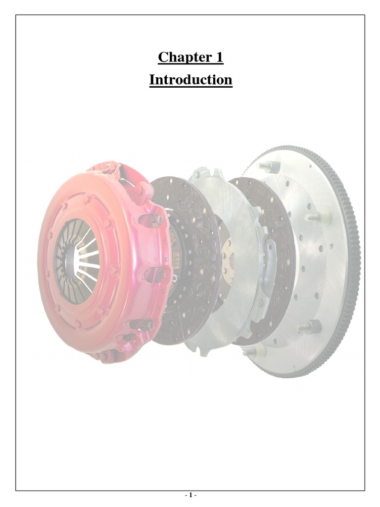 Project Report On Clutch | PDF | Clutch | Transmission (Mechanics)