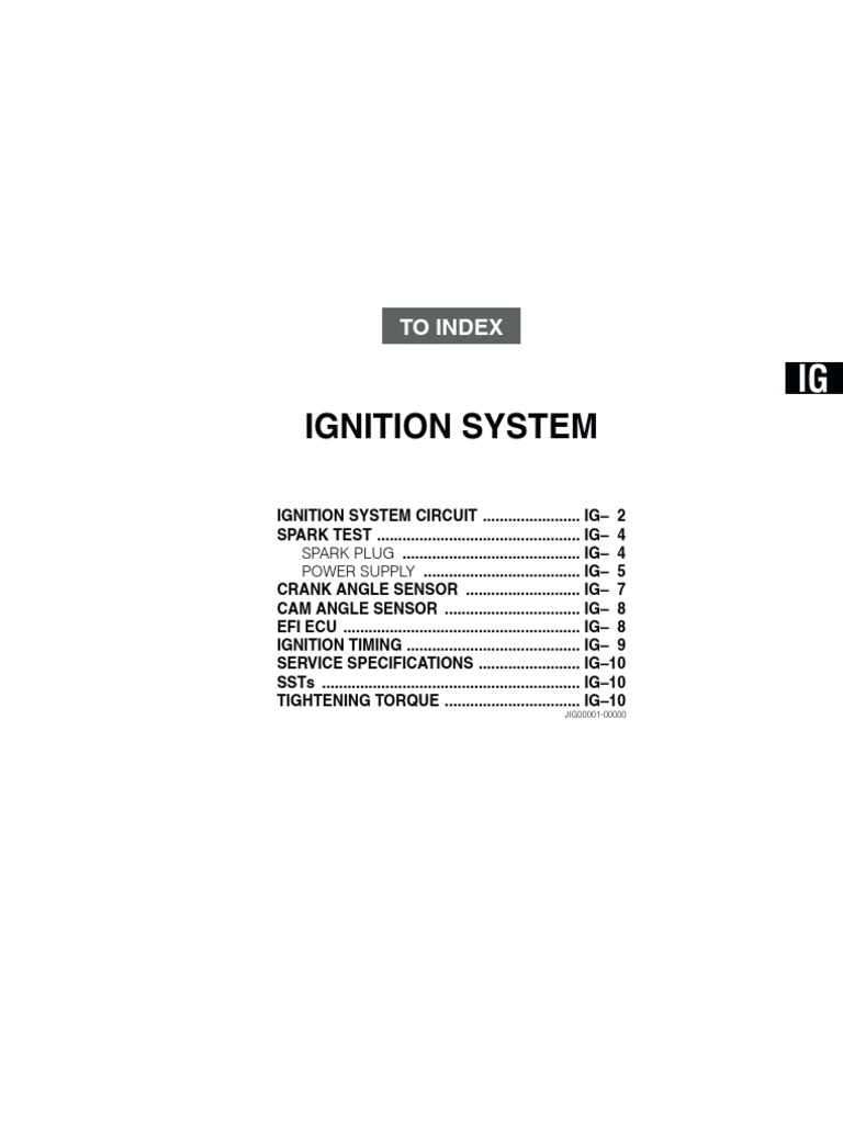 Ig Toyota Terios | PDF | Ignition System | Electrical Connector