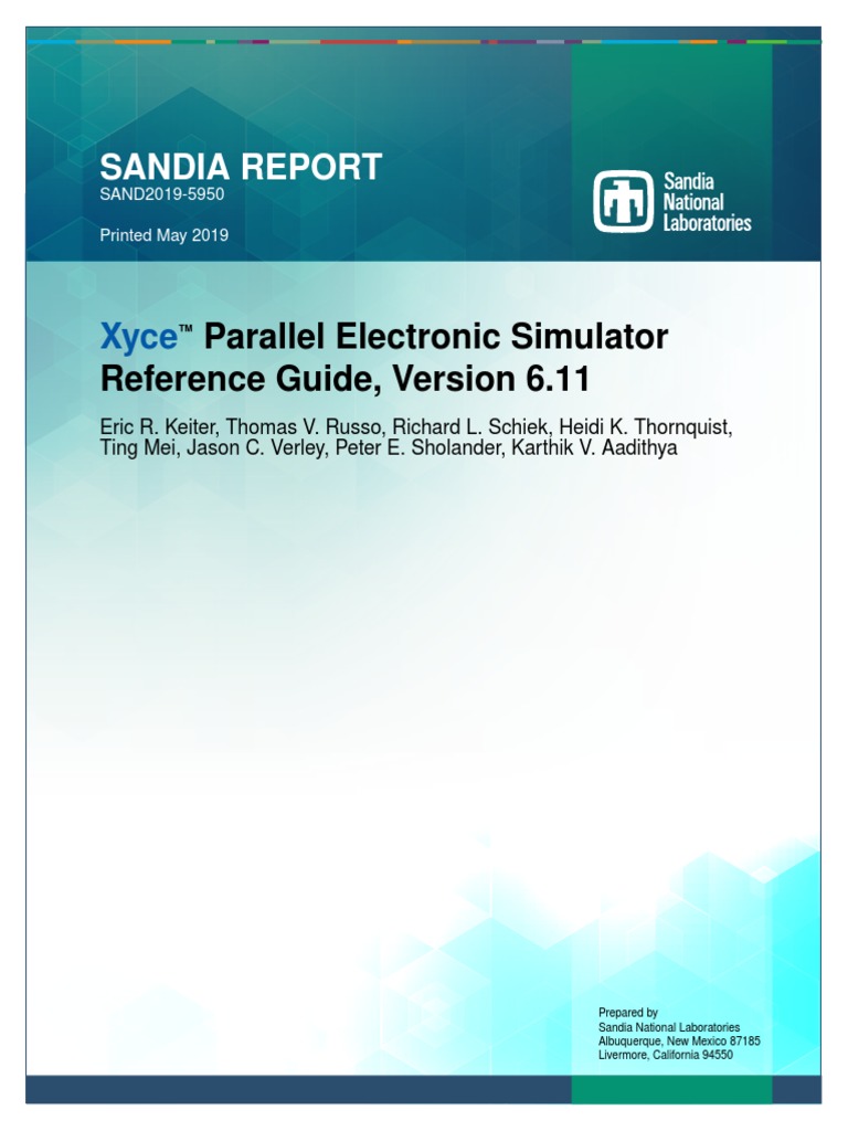 Xyce Reference Guide | PDF | Field Effect Transistor | Semiconductors